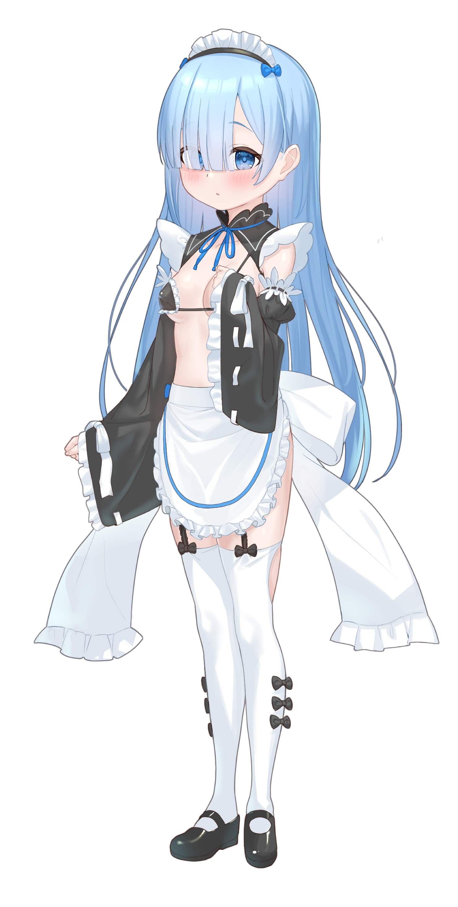 tsuki usagi bikini top loli maid stockings swimsuits thighhighs transparent png | #1242823 ...